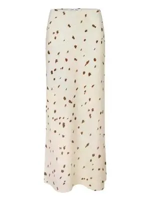SAMSOE SAMSOE Saagneta Dot-print Linen Skirt - Neutrals
