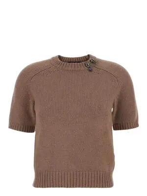 MAX MARA Max Mara Embellished Short Sleeve Knitwear