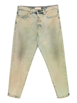 BONHEUR Acid Wash Tapered Jeans - Blue