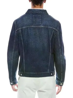 Brunello Cucinelli Dark Faded Wash Denim Jacket - Blue
