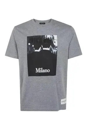 Emporio Armani Icon Photo-print T-shirt - Grey