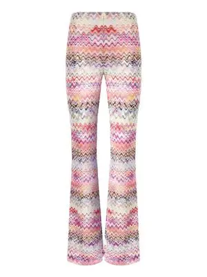 Missoni Zigzag Knit Flared Trousers - Multicolour