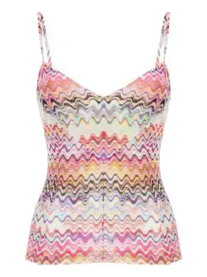 Missoni Zigzag Knit V-neck Top - Multicolour