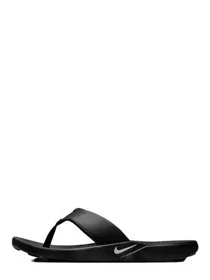 Nike Marina Logo Print Flip Flops - Black