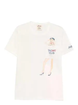 MC2 SAINT BARTH Ecstasea Print-detail Pocket T-shirt - Neutrals