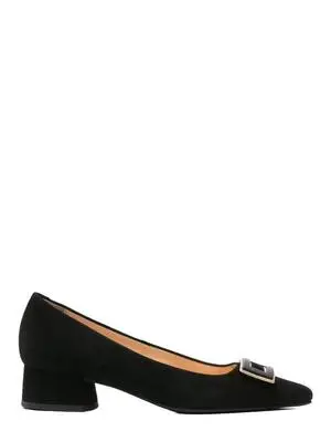 SERGIO MORETTI FIRENZE Buckle-detail Pointed-toe Pumps - Black