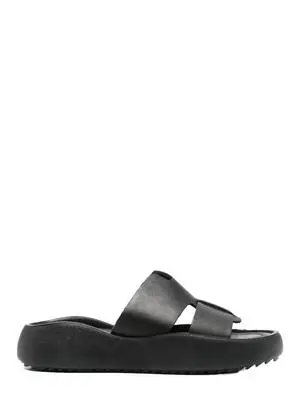 SERGIO MORETTI FIRENZE Cut-out Platform Sandals - Black