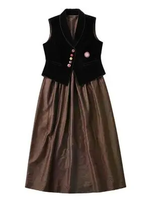 COMMUNS COMMUNS Velvet-Panelled Shawl-Lapel Jacket