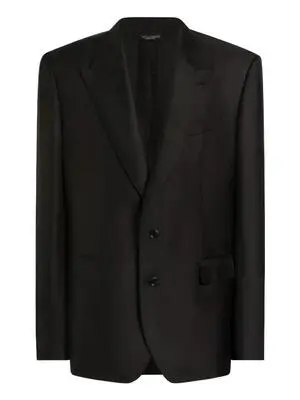 Dolce & Gabbana Sicilia Light Single-breasted Silk Twill Jacket - Black
