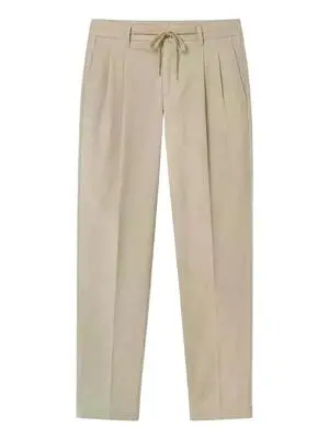 MANUEL RITZ Pleated Drawstring-waist Trousers - Neutrals