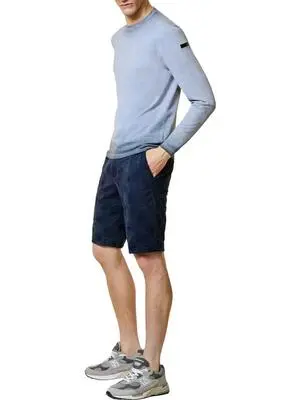 RRD Navy Floral Print Shorts - Blue