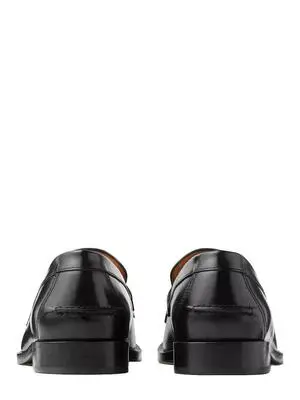 Versace Manu Leather Loafers With Medusa Hardware - Black