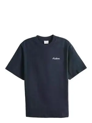 MALBON Logo-lettering Graphic-print T-shirt - Blue