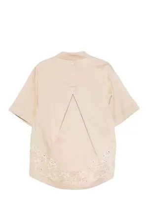 BOSS Broderie Anglaise Short Sleeved Shirt - Neutrals