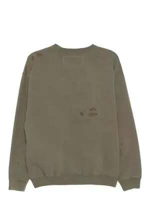 NEIGHBORHOOD Distressed Graphic-print Sweater - Green