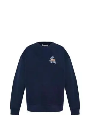 Munthe Embroidered Logo Sweatshirt - Blue