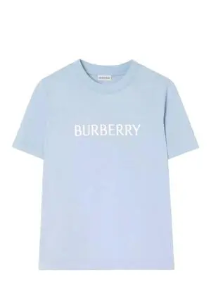 Burberry Logo Cotton T-shirt - Blue