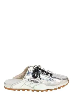 Dorothee Schumacher Metallic-finish Mule Sneakers - Silver