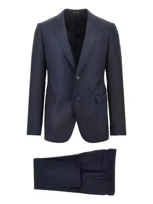 Emporio Armani Single-breasted Wool Suit - Blue