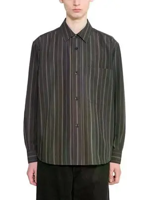 MARGARET HOWELL Basic Striped Shirt - Black
