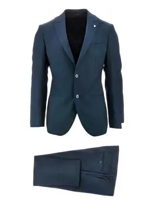 LUIGI BIANCHI Single-breasted Wool Suit - Blue