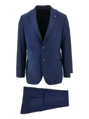 LUIGI BIANCHI Single-breasted Wool Suit - Blue