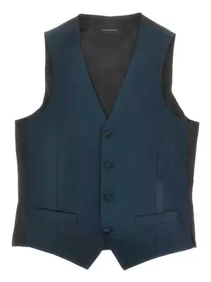 LUIGI BIANCHI Single-breasted Waistcoat - Blue