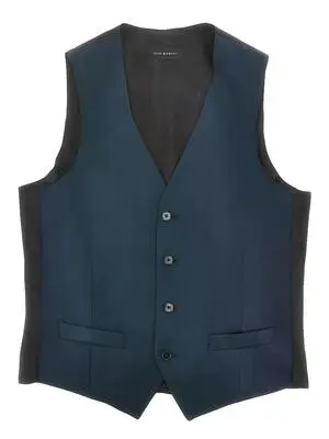 LUIGI BIANCHI Wool Waistcoat - Blue
