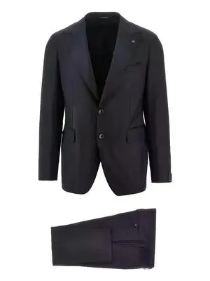 Tagliatore Peak-lapel Single-breasted Suit - Blue