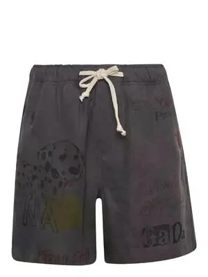 OPEN YY Graphic Print Shorts - Grey