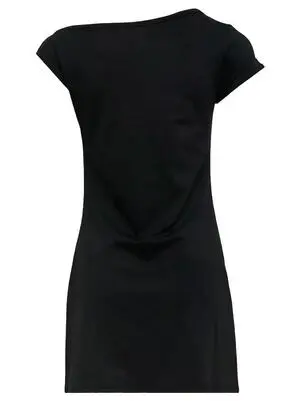 REST & RECREATION Rest & Recreation One-Shoulder Logo Mini Dress