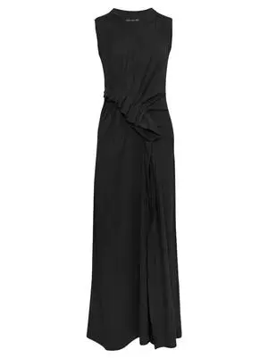 Ulla Johnson Jeune Ruffled Embroidered Dress - Black