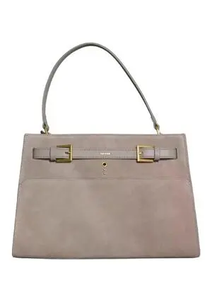 NO:RAE Medium Valegro Suede Tote Bag - Grey