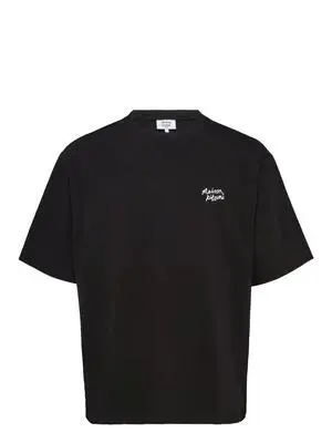Maison Kitsuné Logo-embroidered T-shirt - Black