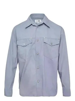 MAISON MARGIELA Western-style Panelled Shirt - Blue