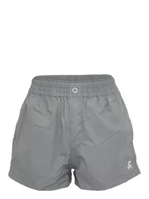 REST & RECREATION Elasticated Waist Shorts With Button Detail - Grey