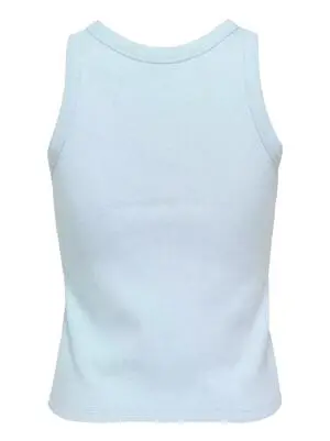REST & RECREATION Rest & Recreation Waffle Knit Logo Embroidered Cotton Tank Top