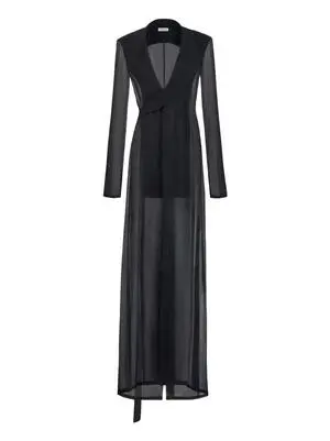 STOLEN STORES Sheer Wrap Lightweight Coat - Black
