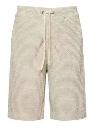 Emporio Armani Embossed Drawstring Bermuda Shorts - Neutrals