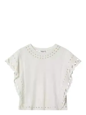 Isabel Marant Étoile Odyle Eyelet T-shirt - Neutrals