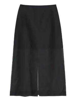 BY MALENE BIRGER Silk Organza A-line Skirt - Black