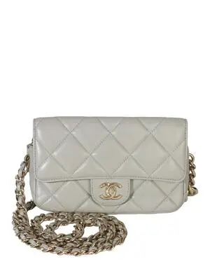 CHANEL Chanel Quilted Lambskin Mini Single Flap Bag