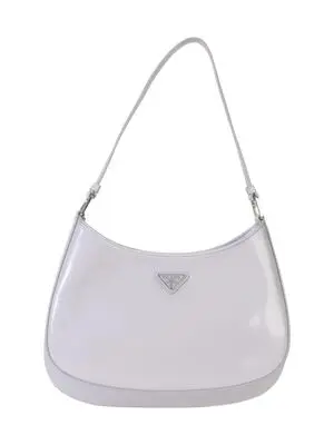 Prada Prada Cleo Spazzolato Leather Hobo Bag Gray