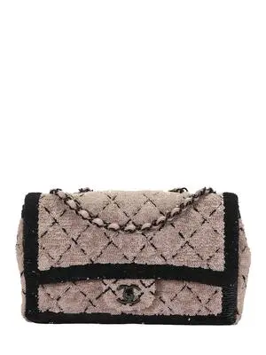 CHANEL Chanel Sequin Half Flap Medium Bag