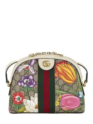 GUCCI Gucci GG Supreme Canvas Flora Ophidia Dome Shoulder Bag