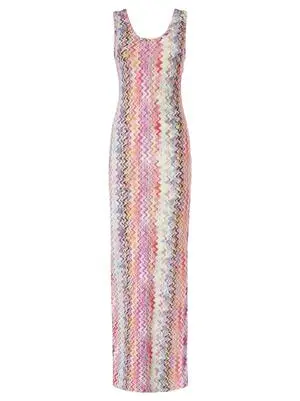 Missoni Zigzag Knit Scoop Neck Dress - Multicolour