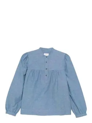 A.p.c. Gathered Babydoll Blouse - Blue