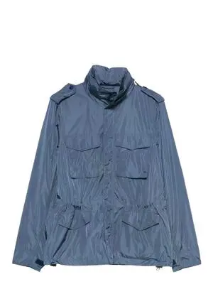 Aspesi Packable Hood Drawstring Waist Jacket - Blue