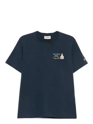 MC2 SAINT BARTH Portofino Embroidered T-shirt - Blue