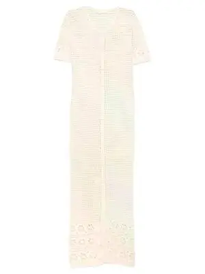 TERRY PUESTO Crochet-knit Maxi Dress - Neutrals